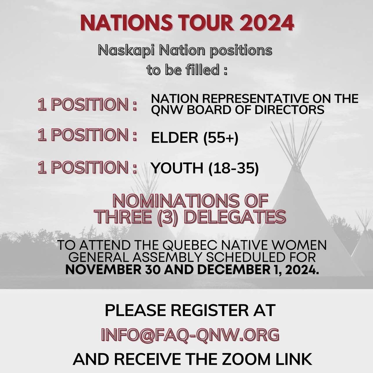 Nations Tour 2024 – Invitation to Naskapi Women – Naskapi Nation of ...