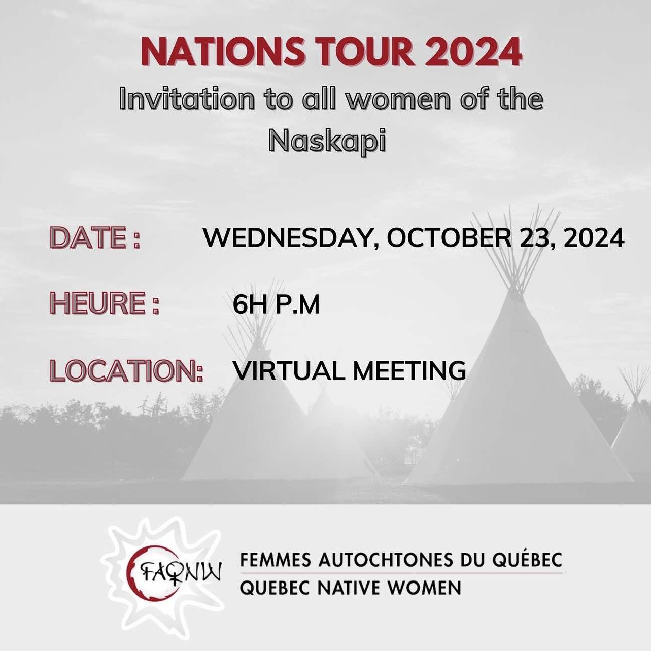 Nations Tour 2024 – Invitation to Naskapi Women – Naskapi Nation of ...